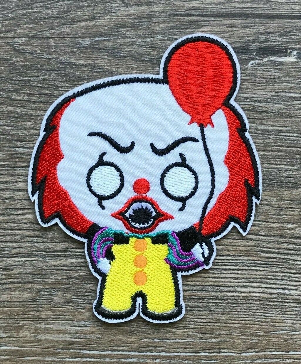 ES IT Pennywise Patch Aufnäher Bügelbild Horror Film Movie Kult - Patchers