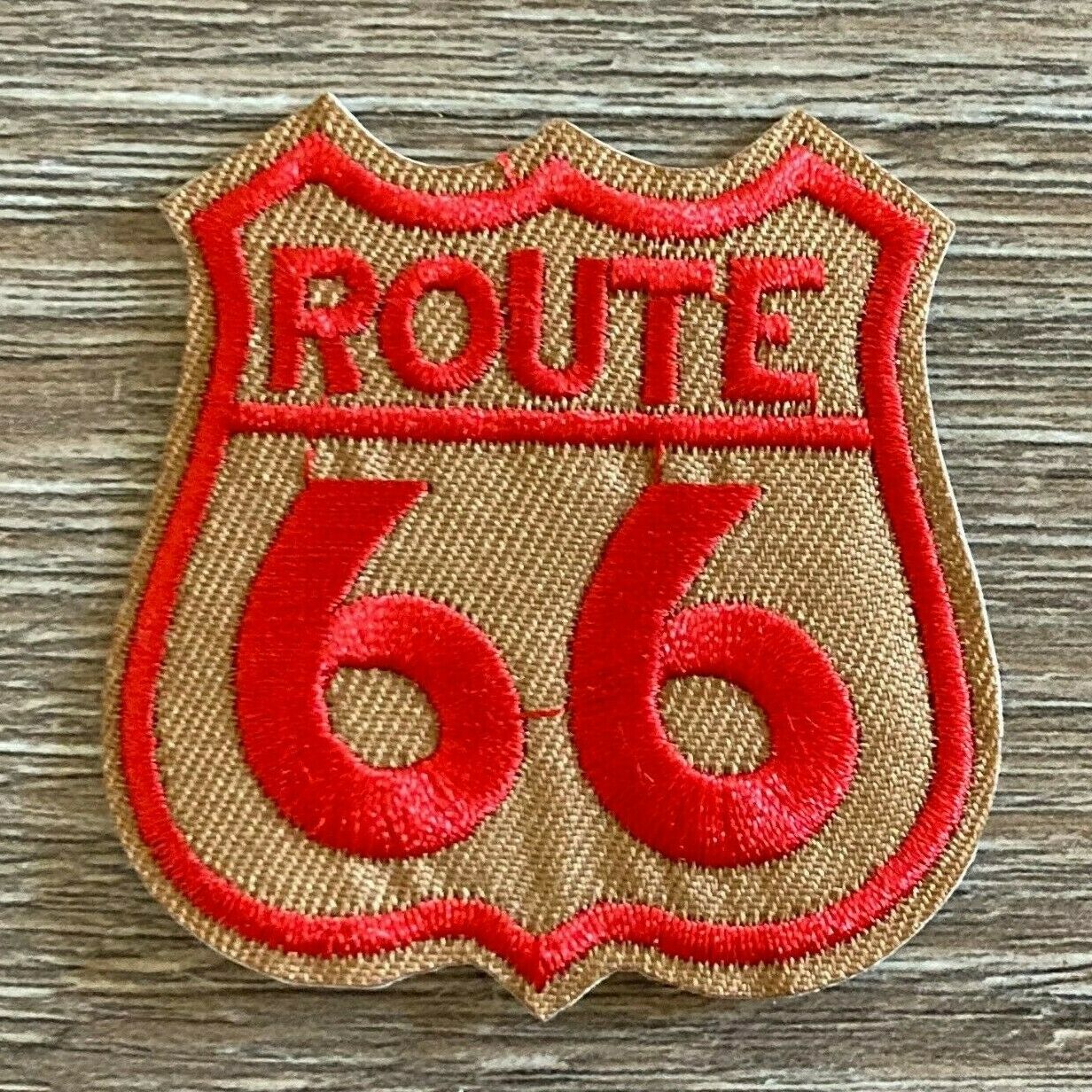 Route 66 Patch Aufnäher Bügelbild Motorrad Biker Freiheit USA - Patchers